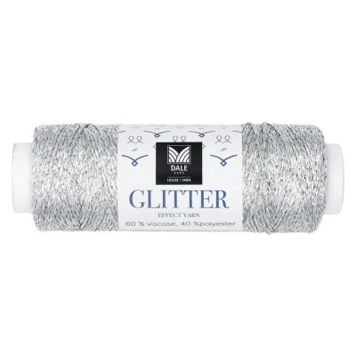 202 Silver Glitter - Lamé - Effektgarn - Garn