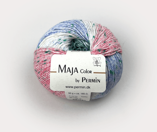 881329 Grön/Blå/Rosa, Maja Color - Maja - Bomull - Garn
